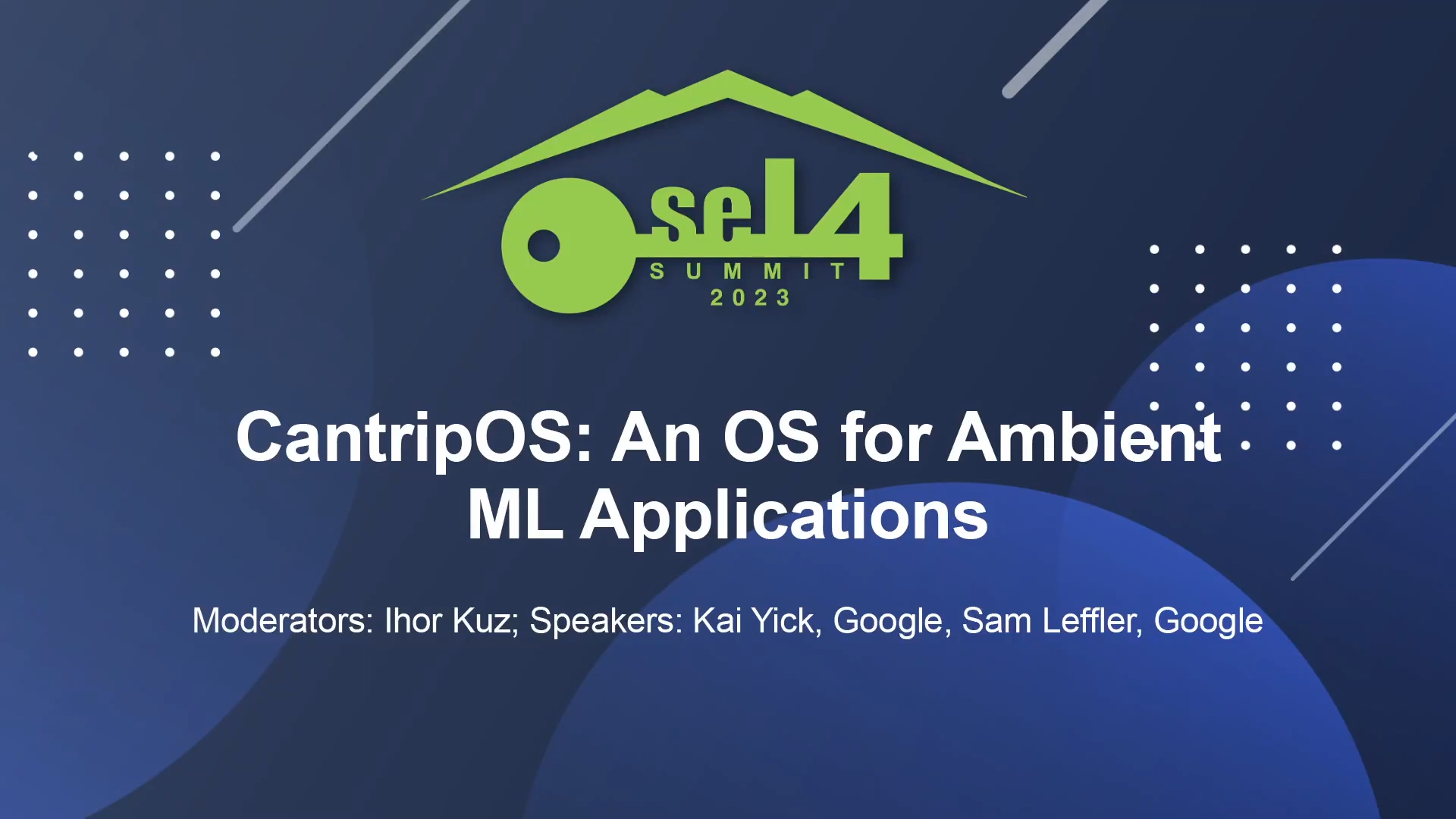 Google Research 团队在 seL4 峰会上介绍 CantripOS - Fuchsia OS 中文社区